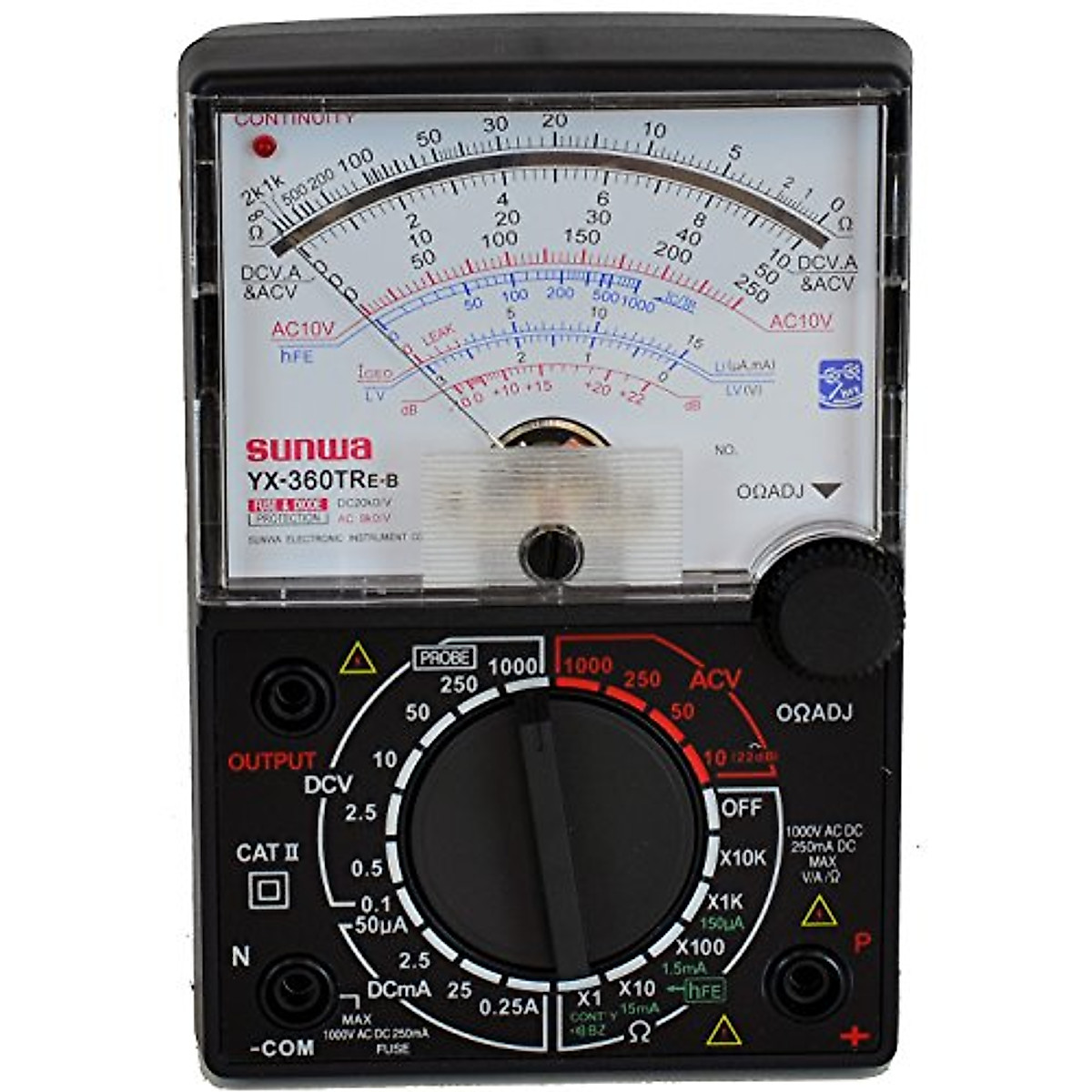 Tekpower 8-Function 19-Range Analog Multimeter, YX360-TRE-B