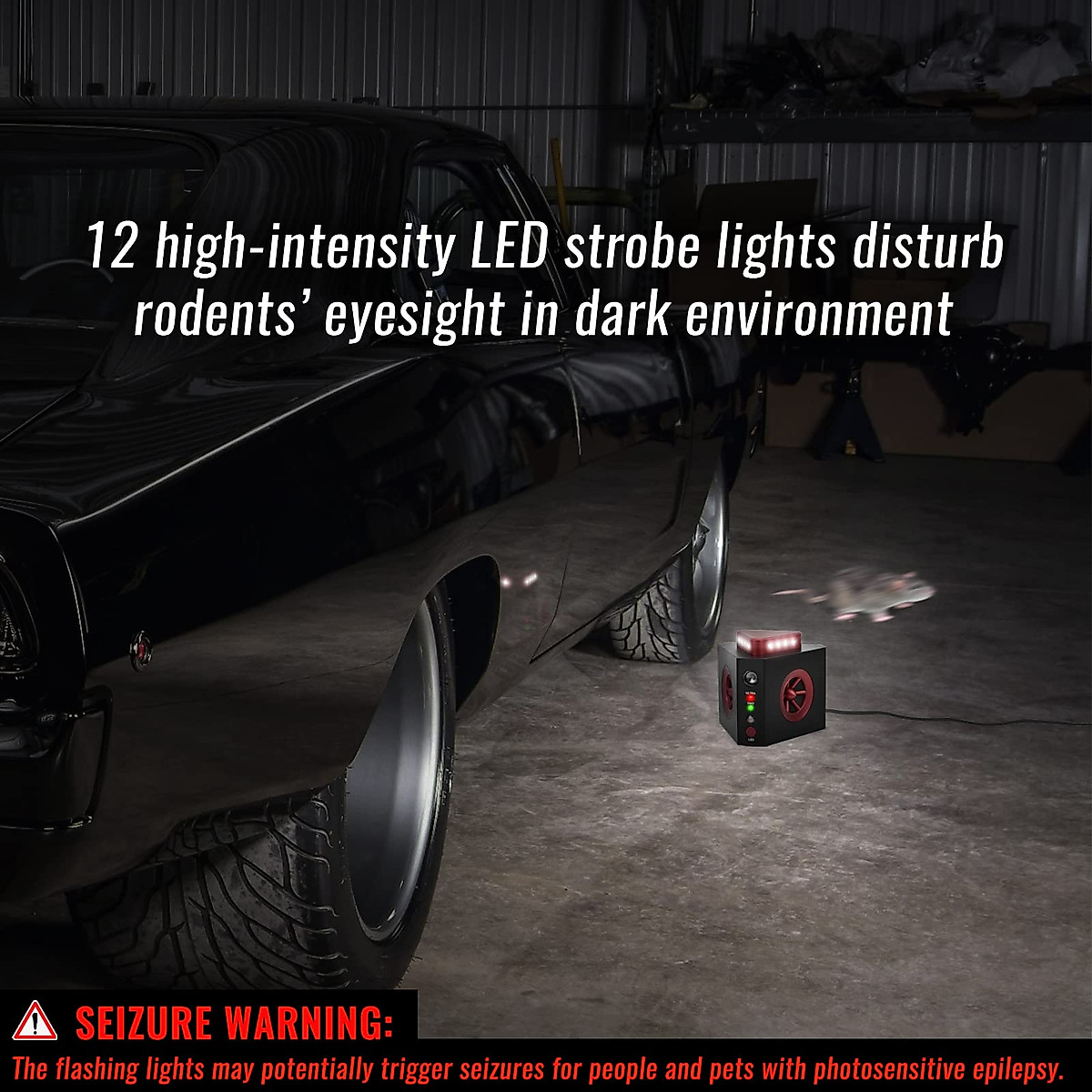 Plug-in Rodent Ultra Sonic Repellent 4-in-1 Rat Repelling Device Get Rid of Mice with Ultrasound Flashlight Predator Sounds Indoor Pest Prevention