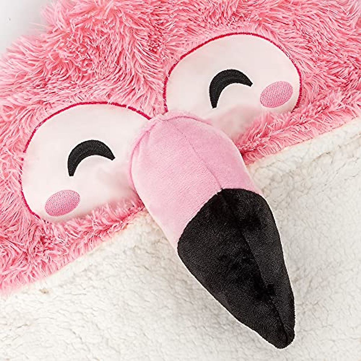 Flamingo Wearable Hooded Blanket for Adults – Pink Fuzzy Super Soft Warm Cozy Plush Flannel Fleece & Sherpa Hoodie Throw Cloak Wrap - Flamingo Gifts for Women Adults Girls and Kids