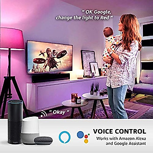 Smart WiFi Bulb,Smartlife APP,LED RGB Color Changing, 2700K-6500K, No Hub Required, A19 E26 Tuya 10W (100W Equivalent) LED Light Bulb,Pack of 2