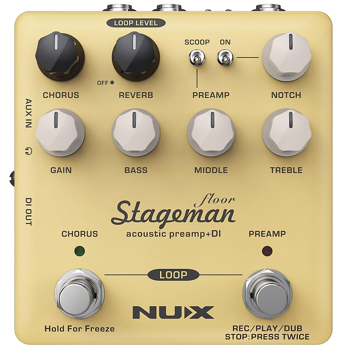 NuX Stageman Floor Acoustic Preamp and DI Pedal