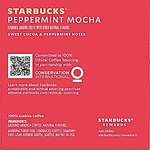 Starbucks Flavored K-Cup Coffee Pods (Peppermint Mocha, 10 Count (Pack of 2))