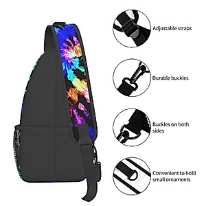 Boho Tie Dye Sling Backpack Crossbody Bags for Women Men, Stylish Boho Chest Bag Casual Small Shoulder Bags Travel Hiking Cycling Gym Sport Lightweight Daypack