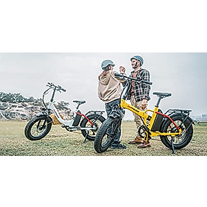 Hipeak Electric Bike for Adults, Ebike 750W/48V/15Ah, 20" x 4.0" Fat Tires Electric Bike Folding Ebikes with Removable Battery, Foldable Adults Electric Bicycles Front Suspension