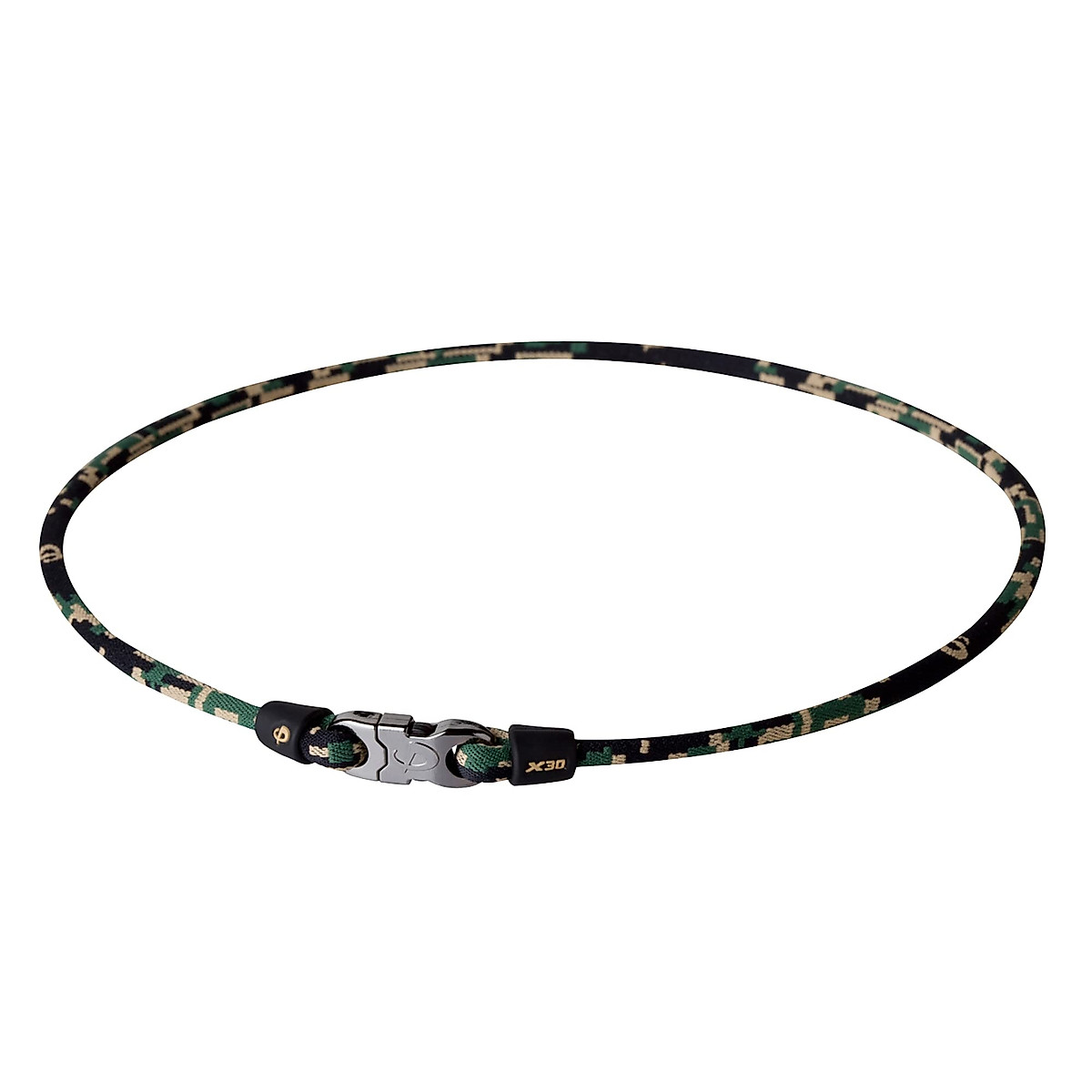 Phiten X30 Digital Camo Titanium Necklace - Sport Necklace Permeated with X30 Aqua-Titanium Technology for Neck and Shoulder Tension - Power Elastomer Core with Micro Titanium Spheres -