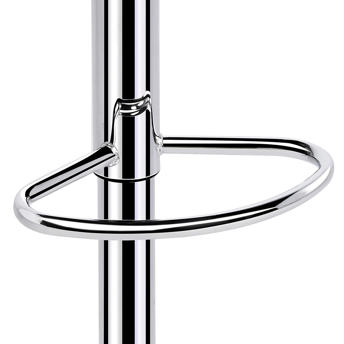 Yaheetech Bar Stools Set of 2, Adjustable PU Leather Swivel Barstools with Shell Back, Bar Chairs with Footrest for Home Kitchen, Black