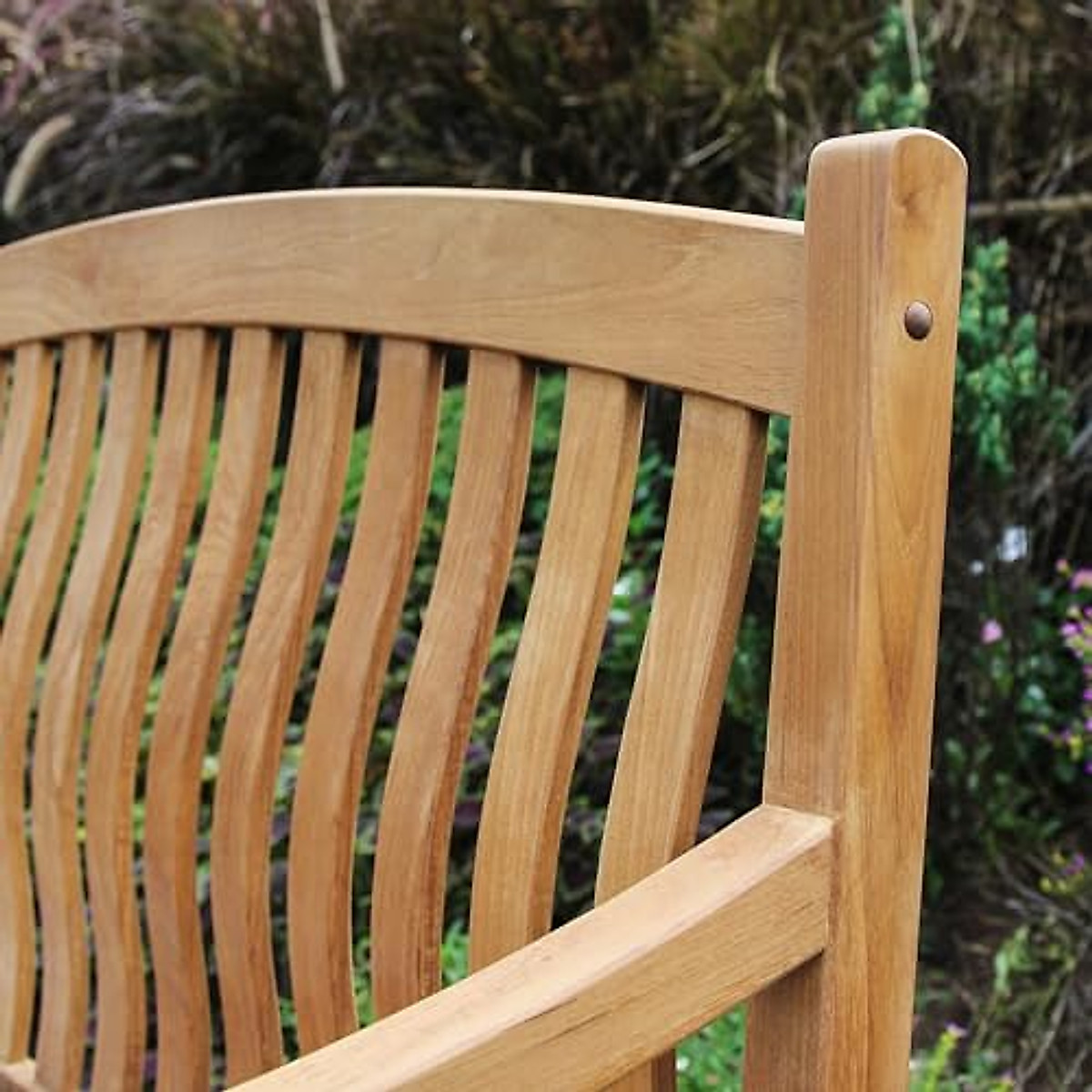 Cambridge Casual Outdoor Garden Bench for Patio Furniture, 4-Foot, Arie/Natural Teak