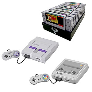 Collector Craft Black Game Organizer Compatible with Nintendo SNES Cartridge, Dust Cover, Cartridge Holder, Super Nintendo Entertainment System