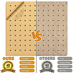 Air Fryer Disposable Parchment Paper Liners: 150pcs Airfryer Liners 9x11 Inch Perforated Rectangular Paper Sheets Basket Liner Accessories For Toaster Oven Xl Air Fryer