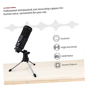 NUSITOU 1 Set Microphone Mic Kit USB Metal Mic Kit USB Desk Mic for Streaming Mic Streaming Kit Mic for Laptop Mic for Phone USB Mic Phone Mic Equipment Zinc Alloy Notebook
