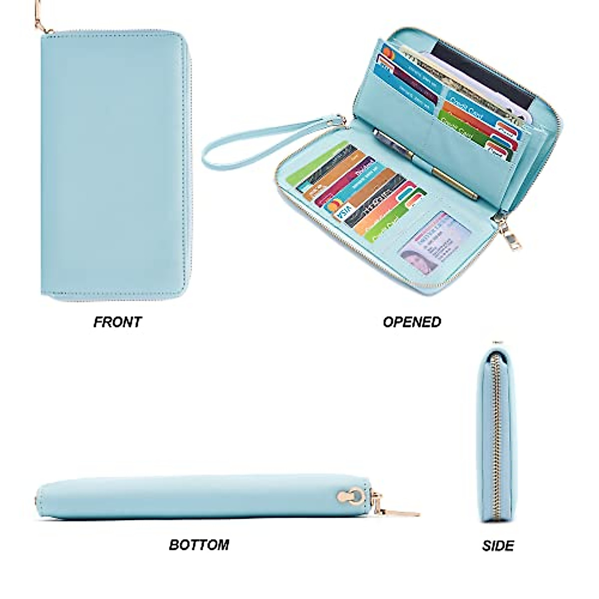 Purse Women Handbag Wallet Shoulder Bags Tote shoulder Hobo 3pcs Purse Set IceBlue