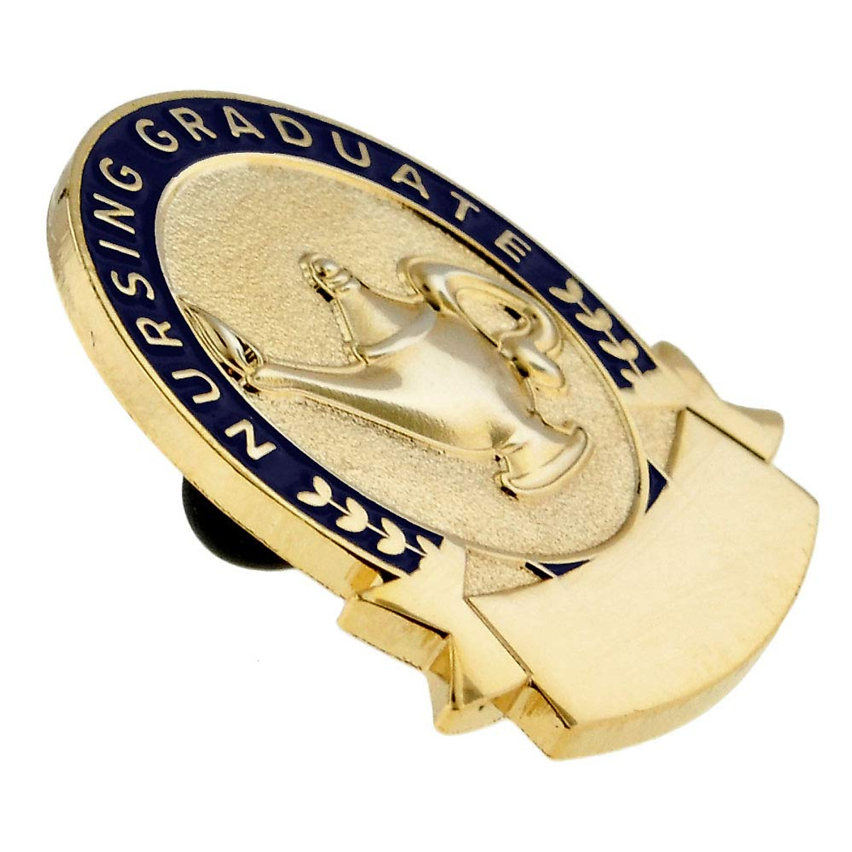 PinMart Nursing Graduate Lamp of Knowledge Engravable Personalized Lapel Pin