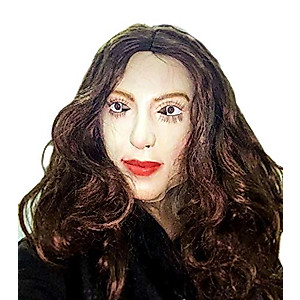 Female Full Head Human Latex Mask Lady Halloween Costume Woman Face Crossdressing Sissy Cosplay Party Fancy Dress Multicoloured