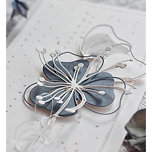 Lapoo Metal Cutting Die for Scrapbooking, 3D Backgrounds Frame New Cutting Dies DIY Album Card Making Decor Paper Craft Metal Die Cuts Party Wedding Decorations (Lotus Leaf A 4.8 x 3.6 in)