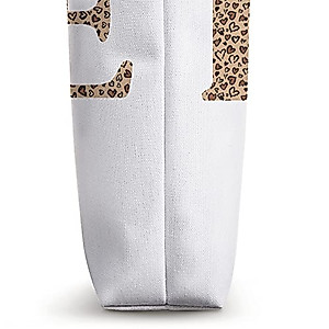 Love Highland Cow Funny Scottish Cattle Leopard Heart Heifer Tote Bag