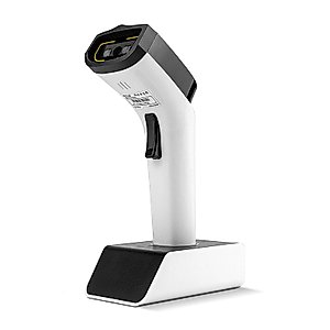 NETUM Fashionable Bluetooth Wireless 1D Barcode Scanner, Hands Free CCD Barcode Reader with Stand and Built-in Memory, Works with MAC OS, Windows, iOS, Android -DS5000