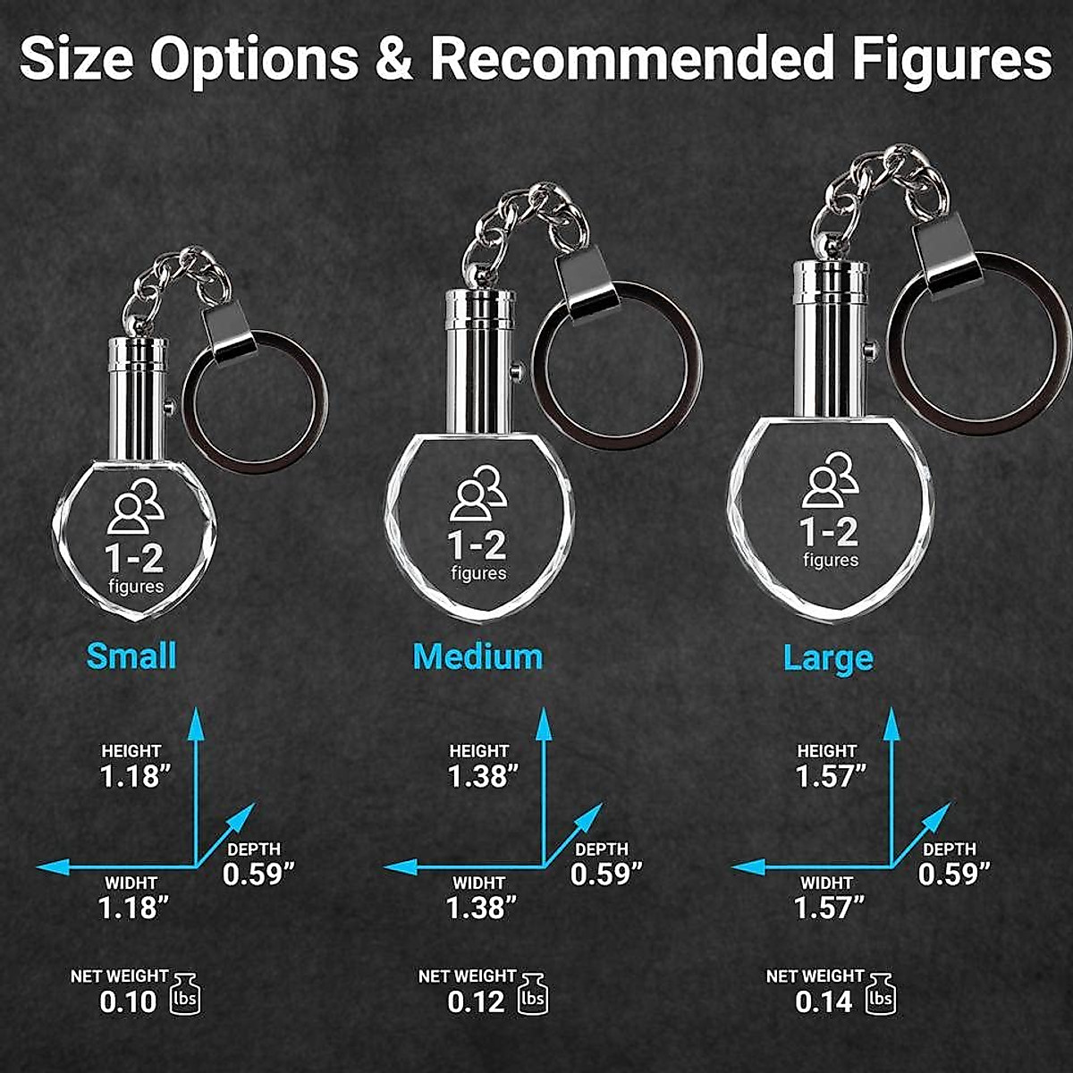 ArtPix 3D Crystal Photo Custom Keychain Picture, Customized Personalized Gift