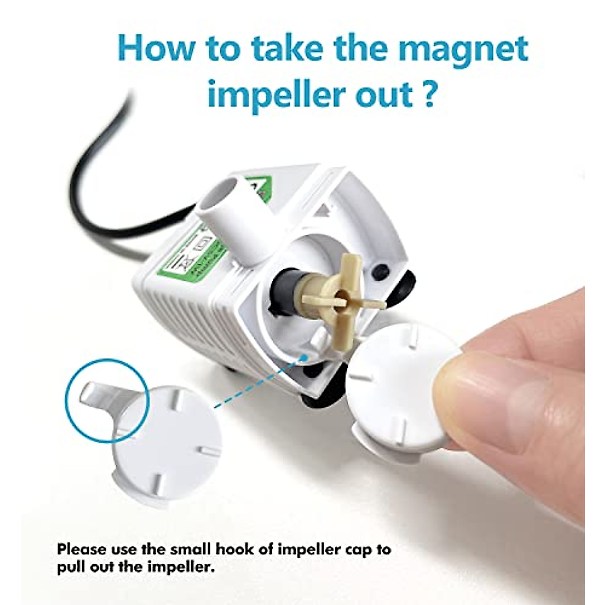 ORSDA Pet Water Fountain Replacement Water Pump - Compatible with All ORSDA Stainless Steel Dog and Cat Water Fountain… (Pump)