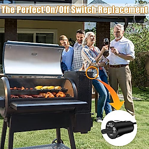 MARS CAMP 2 pcs Hopper Lid Door Switch Replacement Part Compatible with Char-Griller 980 Gravity Fed Charcoal Grill