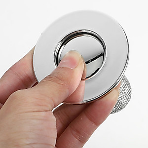 Kichvoe Wash Basin Drainer Sink Drain Plugs Kitchen Sink Drainer Plugs Bathroom Sink Stopper Sink Stopper Drainer Bathtub Cups Sink Hair Catcher Anti-blocking Substitute Brass Washbasin