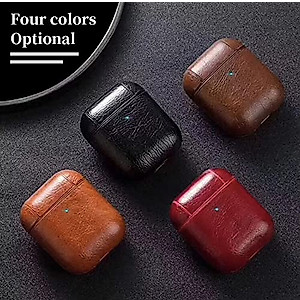 ProCarrier AirPods Protective Shockproof Silicone Matte Wired or Wireless case Cover with Keychain and Visible LED Compatible with Apple AirPods 1 and 2