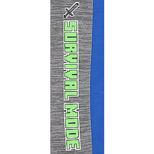 Minecraft Boys 2 Piece Fleece Pants Sets, Pullover Hoodie and Jogger Set for Boys (Blue, Size 7)