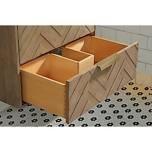 Ari Kitchen & Bath Carlsbad 30" Floating Bathroom Vanity Weathered Fir