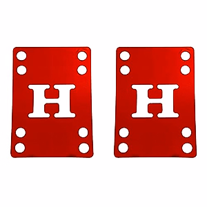 Dime Bag Skateboard Bushings (for 2 Trucks) + Red Riser Pads and 1" Phillips Hardware (95A White)