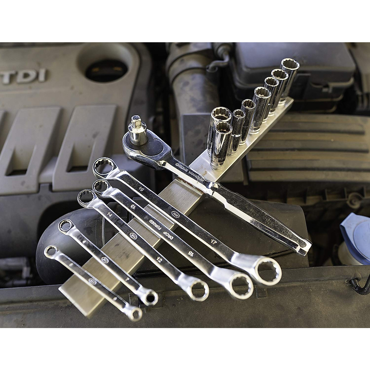 BULLETSHAKER Magnetic Knife Strip Holder 16 inch Self Adhesive with Powerful Magnetic Pull Force (Upgraded Version)