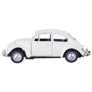 Berry President 1967 Classic Beetle Bug Vintage 1/32 Scale Diecast Metal Pull Back Car Model Toy for Gift/Kids (Beige)