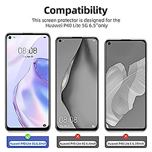 NEW'C 3 Pack Designed for Huawei P40 Lite 5G, [Not for Huawei P40 Lite 4G] Anti-Scratch Screen Protector Tempered Glass, Case Friendly Anti Scratch Bubble Free Ultra Resistant