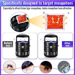 Qualirey 2 Pcs Mosquito Attractants for All Bug Zapper Bait Refill, Safe Mosquito Lures Fly Bait, Clip on Mosquito Trap Attractant Bait Hang Bug Zapper Refill for Indoor Outdoor