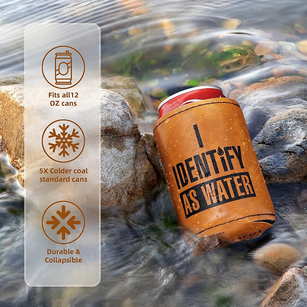 Viteorgl-Dad Birthday Gifts, Dad Gifts for Birthday, Impeccable Birthday Gifts for Dad，Men,Gifts for Dad's Special Day， Cool gift-Unique Gifts for Men，Dad Birthday Gifts-Leather Can Cooler 12 OZ