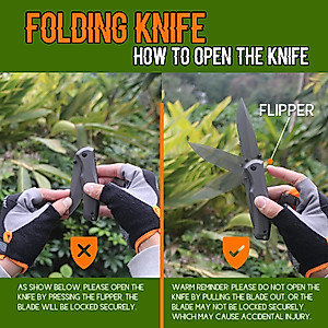 Dad Gifts for Fathers Day,Pocket Knife for Men,Christmas Stocking Stuffers for Boyfriend,Anniversary Birthday Gifts for Him Husband,Groomsman Gifts,Cool Folding Knife For Camping Hiking Fishing Survival