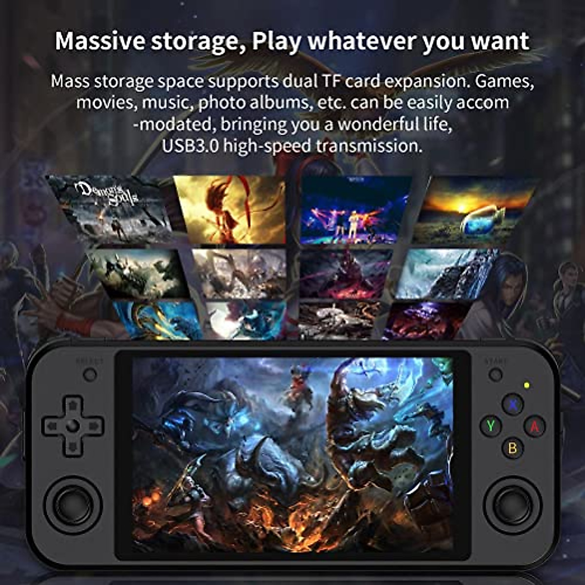 Brteyes 5.36  Touch Screen Handheld Game Console-Linux Android 7.1 Dual System Game-WiFi Online- 6 Hours of Battery Life-Dual TF Card Expansion 7500 Games Boy&Friend