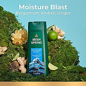 Irish Spring Moisture Blast Body Wash for Men, 20 Fl Oz (Pack of 2)