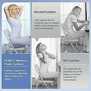 HOMCA Donut Pillow Hemorrhoid Seat Cushion for Office Chair, Premium Memory Foam Chair Cushion, Sciatica Pillow for Sitting Tailbone Pain Car Seat Cushions, Gray