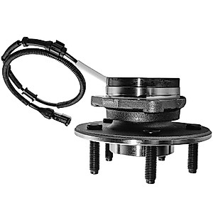 Detroit Axle - 4WD Front Wheel Bearing Hubs for 2000-2003 Ford F-150 [4-Wheel ABS], Replacement 2001 2002 F-150 [5 Stud, M14 Studs] Wheel Bearing and Hubs Assembly Set