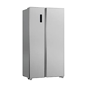 Frigidaire FRSG1915AV 36'' Freestanding Counter Depth Side by Side Refrigerator with 18.8 cu. ft. Capacity, Glass Shelves, Crisper Drawer, Frost Free Defrost, in Brushed Steel