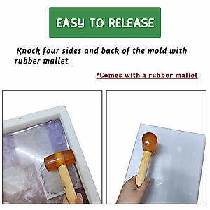 Kalinta No Seal Reusable Epoxy Mold, 31.5x19.5x3 Inches Large Resin Mold for River Table, Cutting Board, River Coffee Table, Resin Art, DIY Art Home Decoration