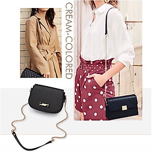 Maikaisen Wallet Chain Replacement for Shoulder Bags and Crossbody Bags, Microfiber Leather Combined with Durable Iron Chain, 51" Long Black (Black/Gold)