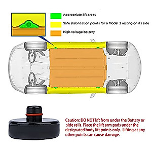 Lifting Jack Pad Compatible with Tesla Model 3 S X Y, Lift Point Adapter (4pcs) with Storage Bag
