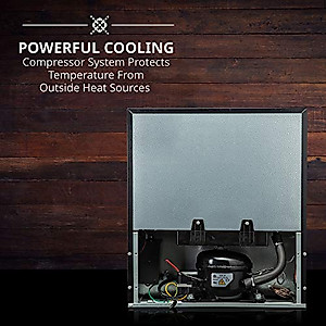 Ivation 12 Bottle Compressor Wine Cooler Refrigerator w/Lock | Large Freestanding Wine Cellar For Red, White, Champagne or Sparkling Wine | 41f-64f Digital Temperature Control Fridge Glass Door Black