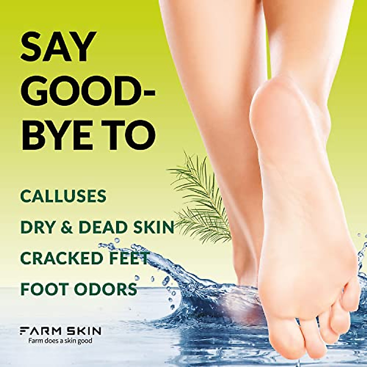 FARMSKIN Foot Peel Mask Clearing / Removes Dry Dead Skin for Cracked Feet / foot mask for soft baby feet with Tea Tree, Cica / Dermatologically Tested (Pack of 3)