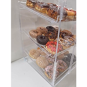 Self Serve Pastry or donut display case 3 trays for deli bakery convenience stores Display it and keeps fresh