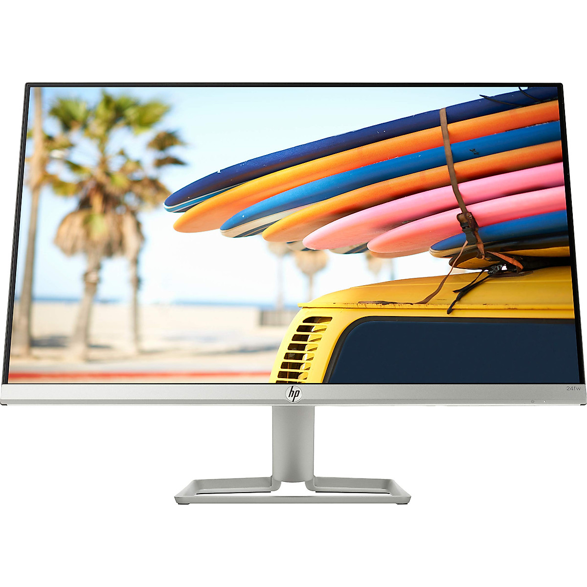 HP 24Fwa 23.8-Inch Display with Audio (4TB29AA#ABA, Silver/White)