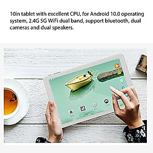 Cosiki Kids Tablet, 32G 8 Core Processor Long Battery Life US Plug 100‑240V High Resolution 4500mAh Battery 5G WiFi (US Plug)