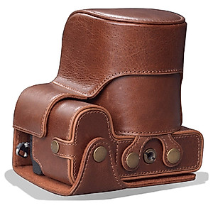 MegaGear MG1960 Ever Ready Genuine Leather Camera Case Compatible with Fujifilm X-S10 - Brown