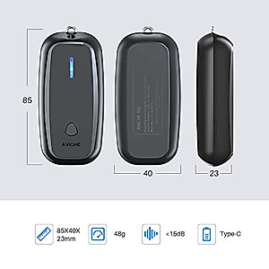 AVICHE M5 Necklace Wearable Mini Personal with USB | Black