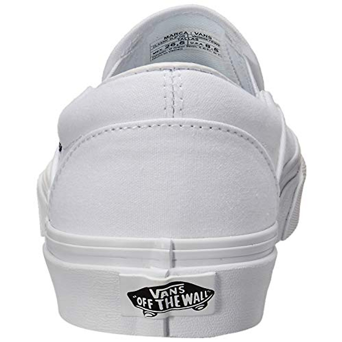 Vans Slip-On¿ Core Classics, True White, 10.5 Women / 9 Men M US